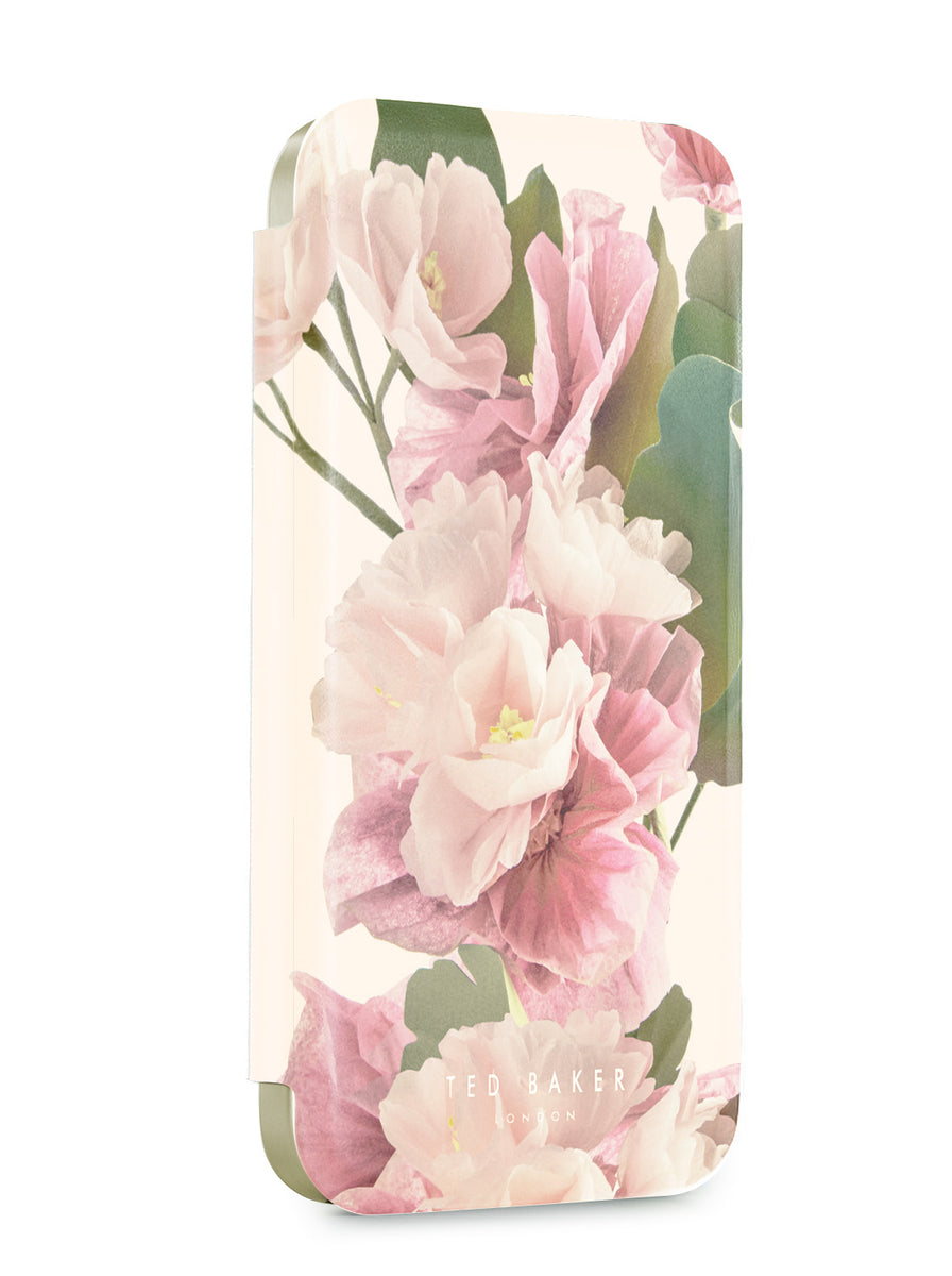 Ted Baker Cream Flower Placement Mirror Folio Phone Case for iPhone 16 ...