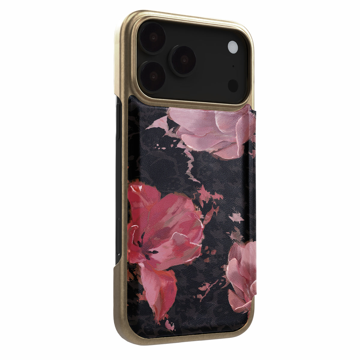 Ted Baker Pink Tulip Mirror Folio Phone Case for iPhone 17 Pro Max Gol ...