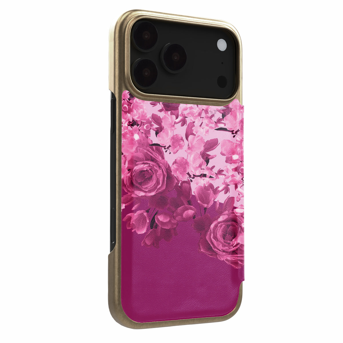 Ted Baker Pink Scattered Flowers Mirror Folio Phone Case for iPhone 17 ...
