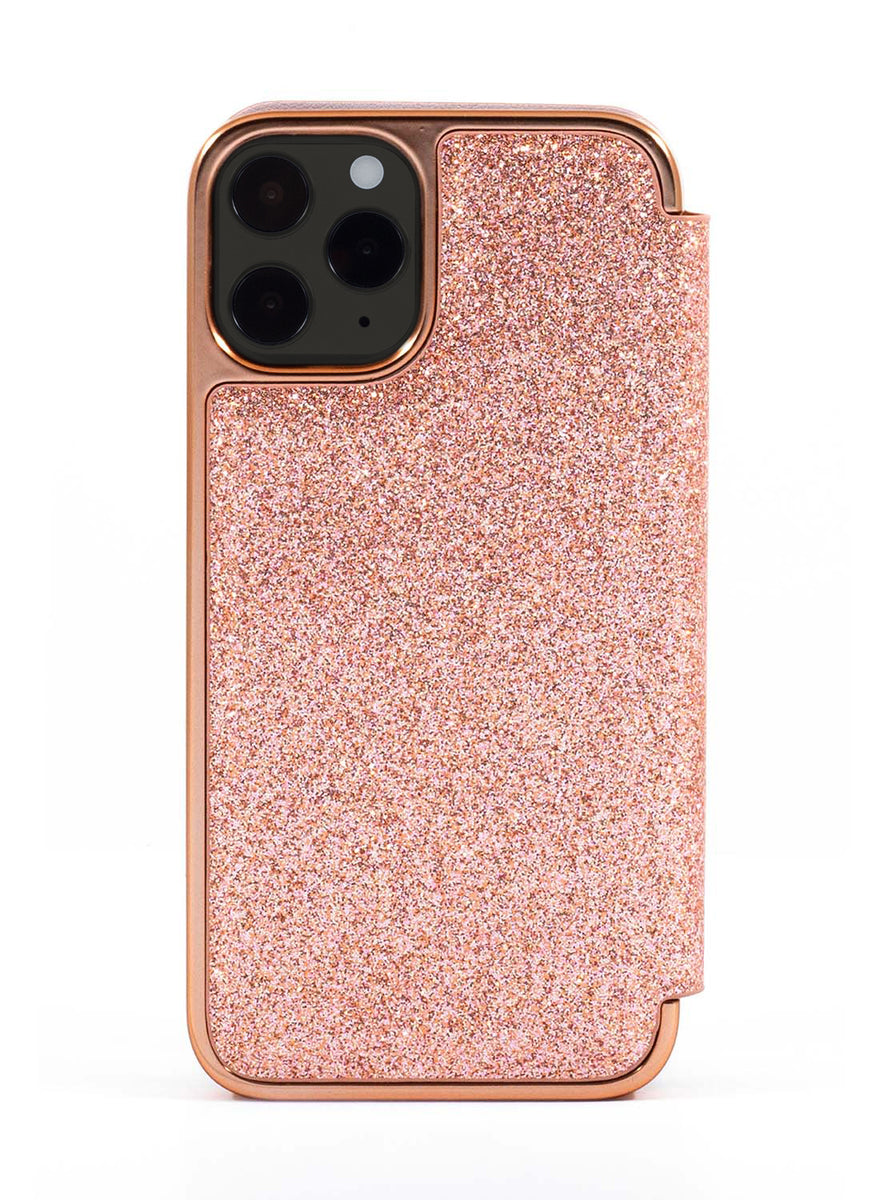 Ted Baker GLIITER Mirror Case for iPhone 13 Pro - Rose Gold Glitter ...